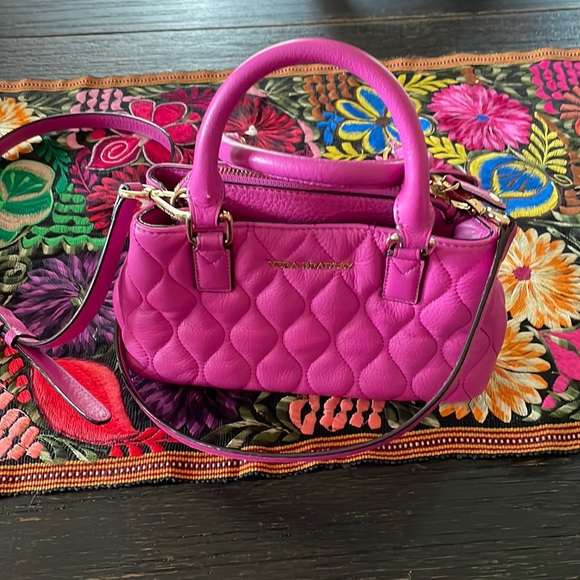 Vera Bradley | Bags | Vera Bradley Pink Leather Crossbody | Poshmark